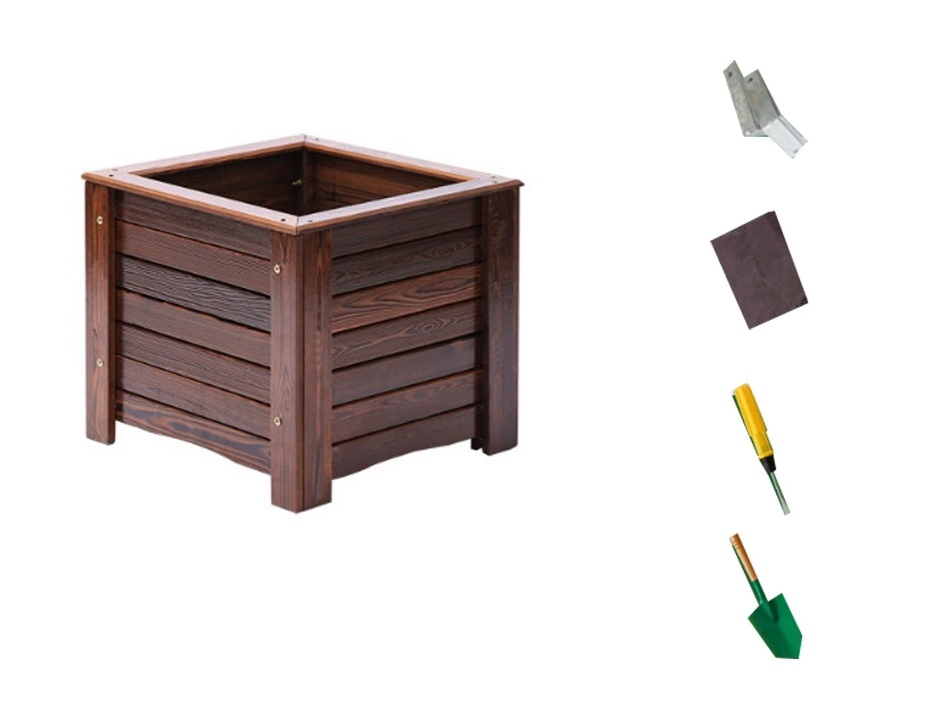 Hardwood Outdoor Flower Box, Durable wooden flower box for outdoor use ...