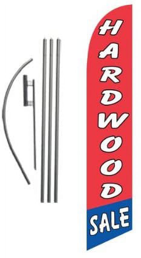 Hardwood Sale Advertising Feather Banner Swooper Flag Sign with 15 Foot ...