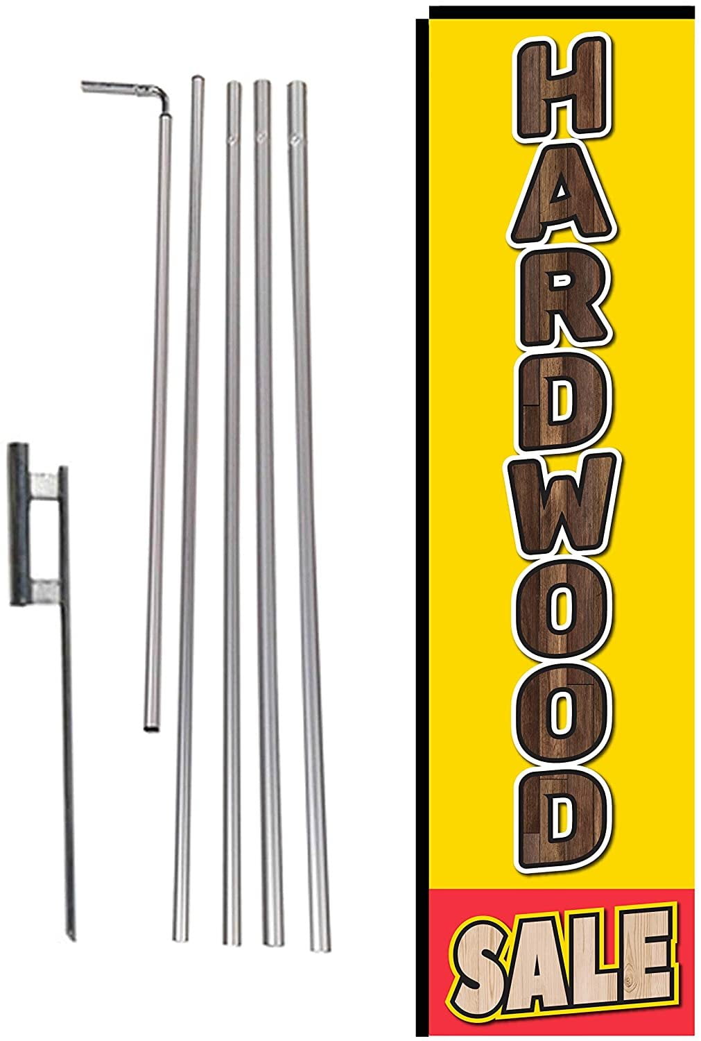 Hardwood Sale Advertising Rectangle Feather Flag Banner w/Pole kit and ...