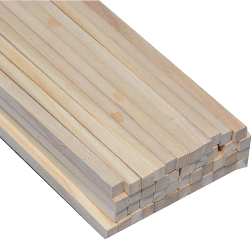 Hardwood Square, Square Dowels Rod Strips, Unfinished Natural Wood ...