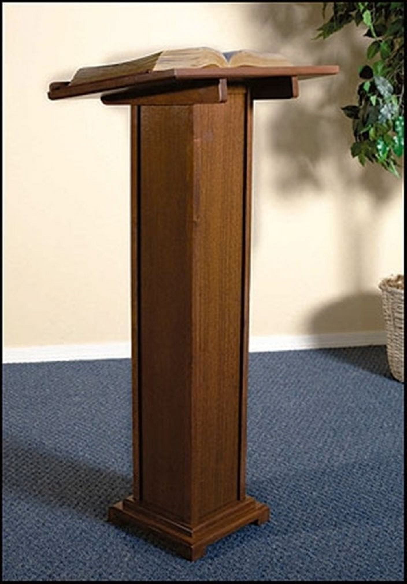 Hardwood Standing Lectern in Walnut Stain Finish, 43 Inch - Walmart.com