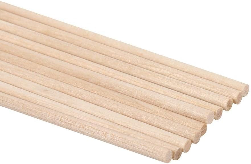 Hardwood Sticks 10pcs 30cm Long DIY Wooden Arts Craft Sticks Dowels ...