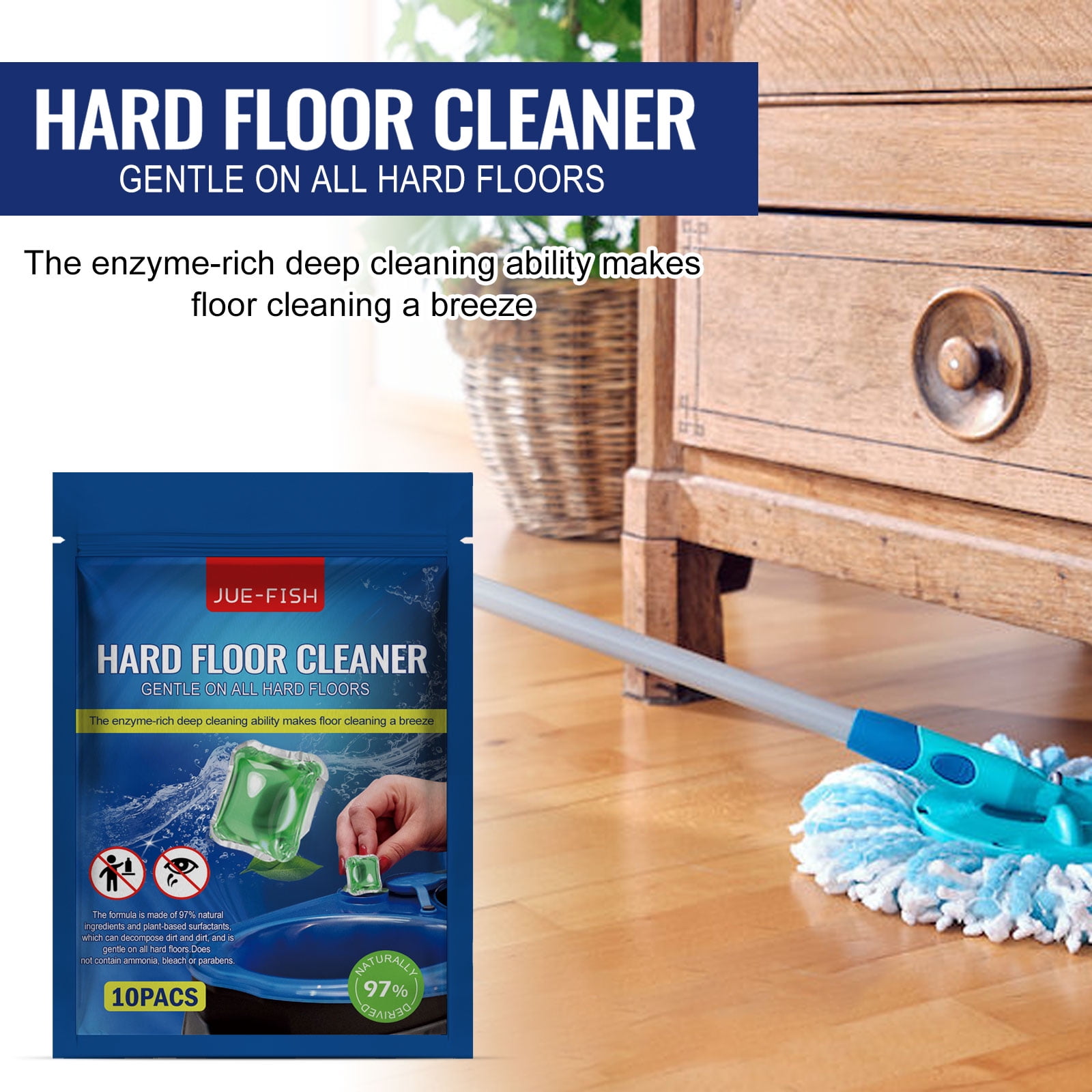 Hardwood floor cleaning gel for stain removal, shine enhancement and ...
