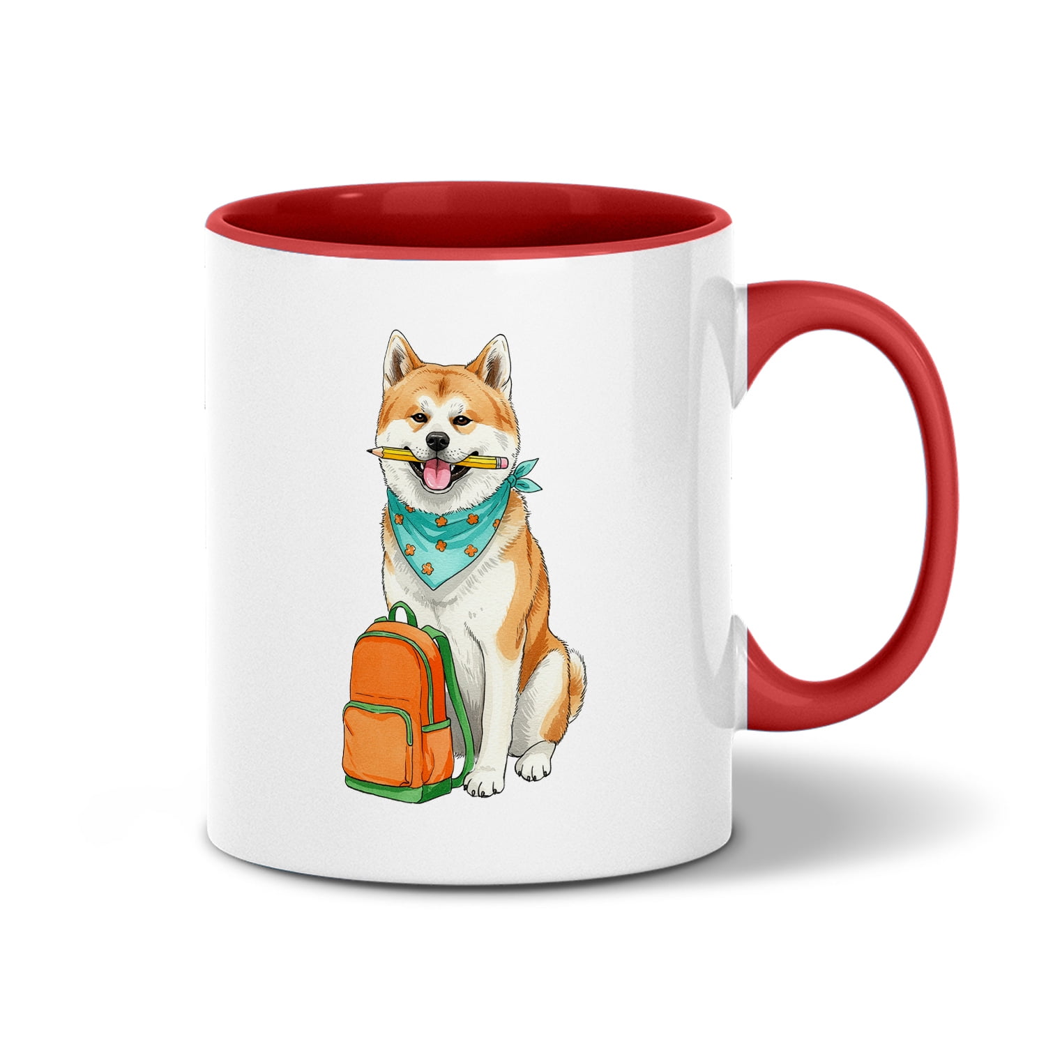 Hardworking Akita Ready Back to School New Year Classes 11oz Accent Two ...