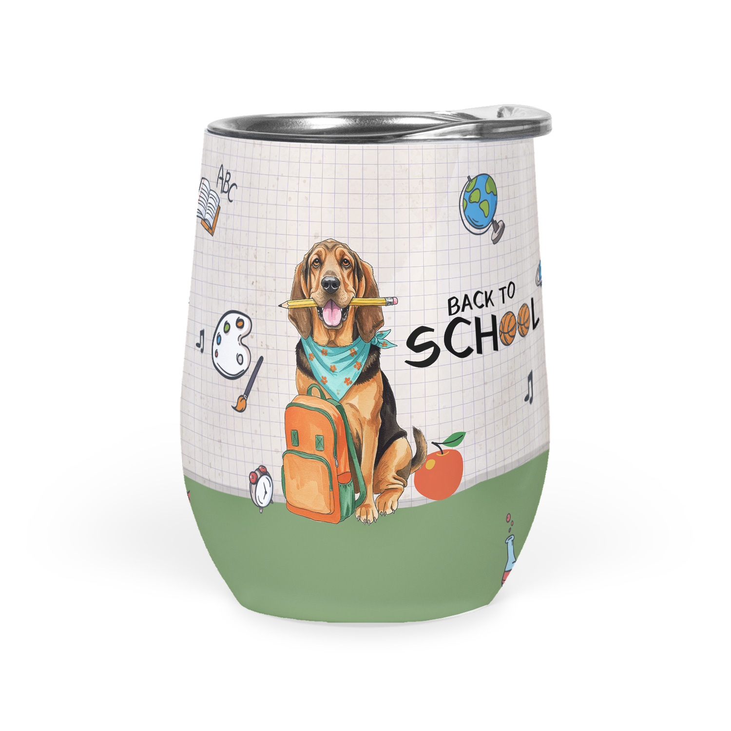 Hardworking Bloodhound Ready Back to School New Year Classes 12oz ...