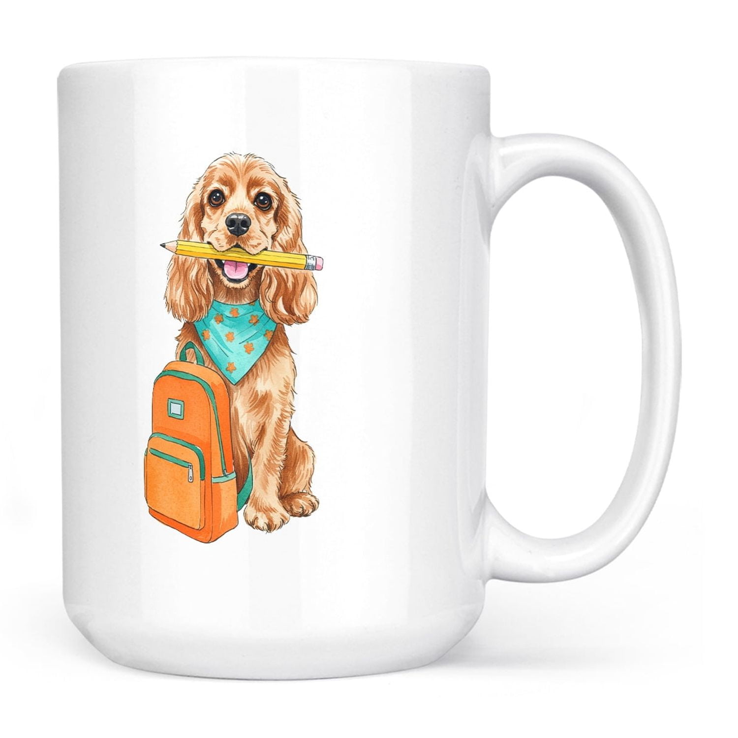 Hardworking Cocker Spaniel Ready Back to School New Year Classes Mug ...