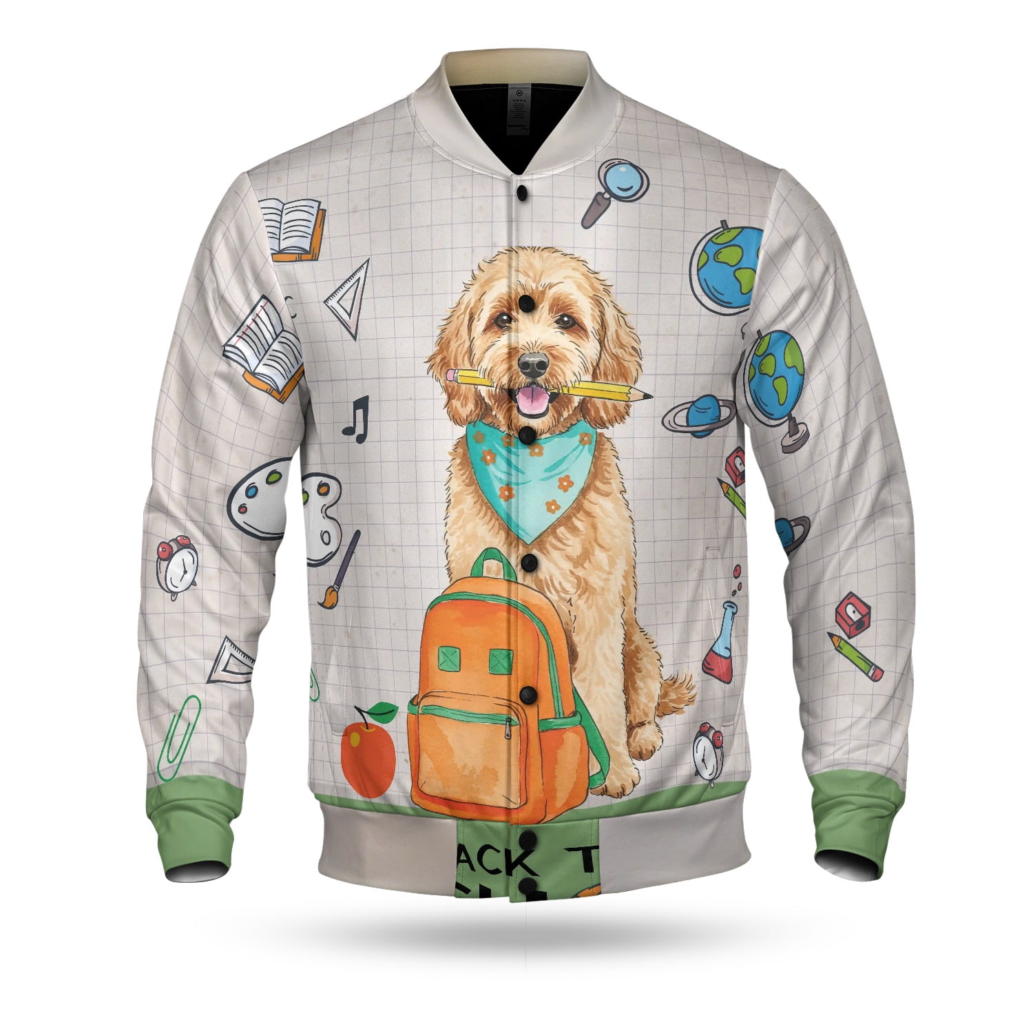 Hardworking Goldendoodle Ready Back to School New Year Classes All Over ...