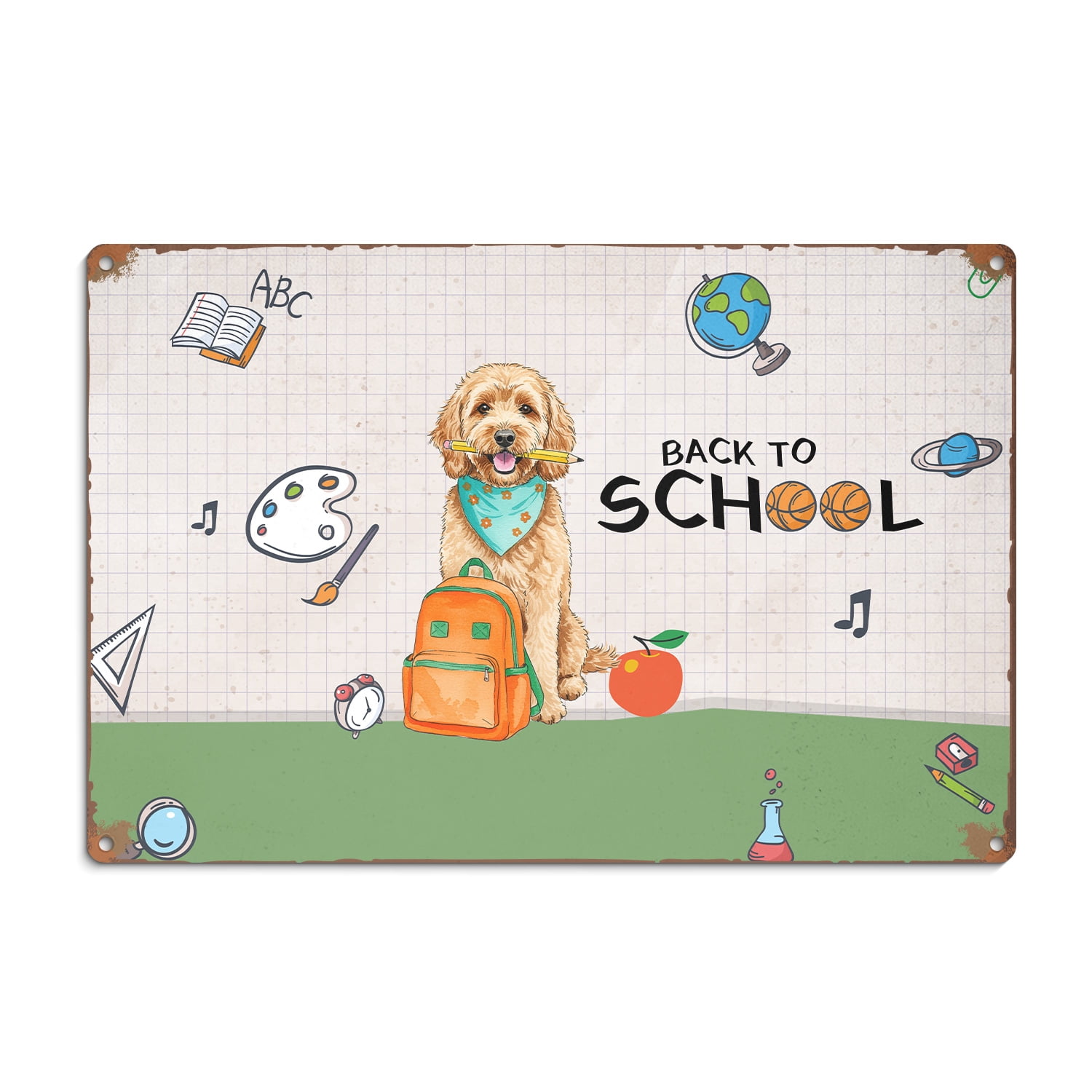 Hardworking Goldendoodle Ready Back to School New Year Classes ...