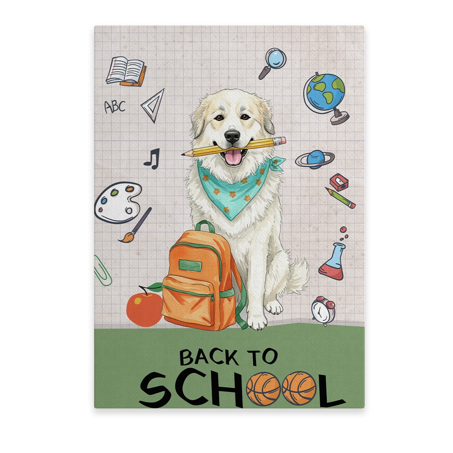 Hardworking Great Pyrenees Ready Back to School New Year Classes ...