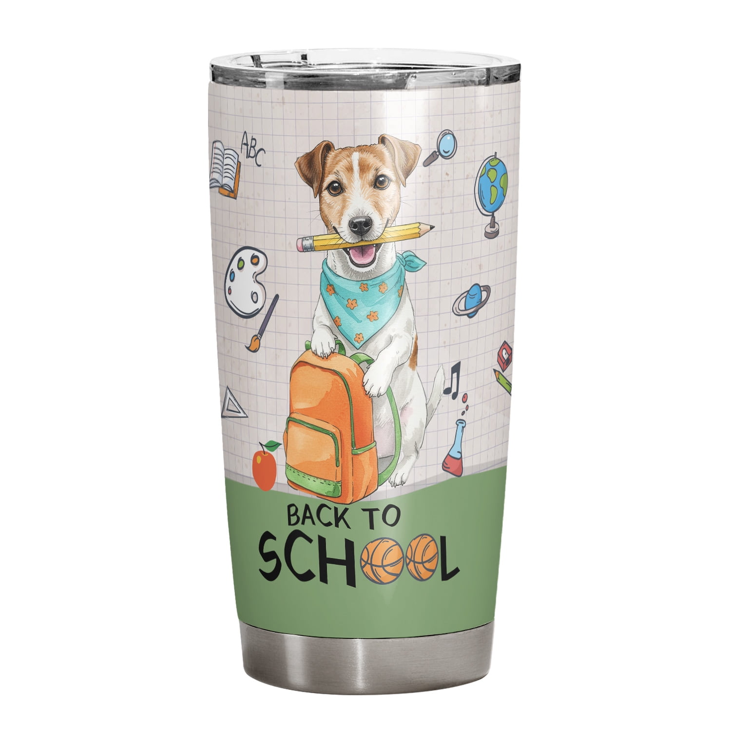 Hardworking Jack Russell Terrier Ready Back to School New Year Classes ...