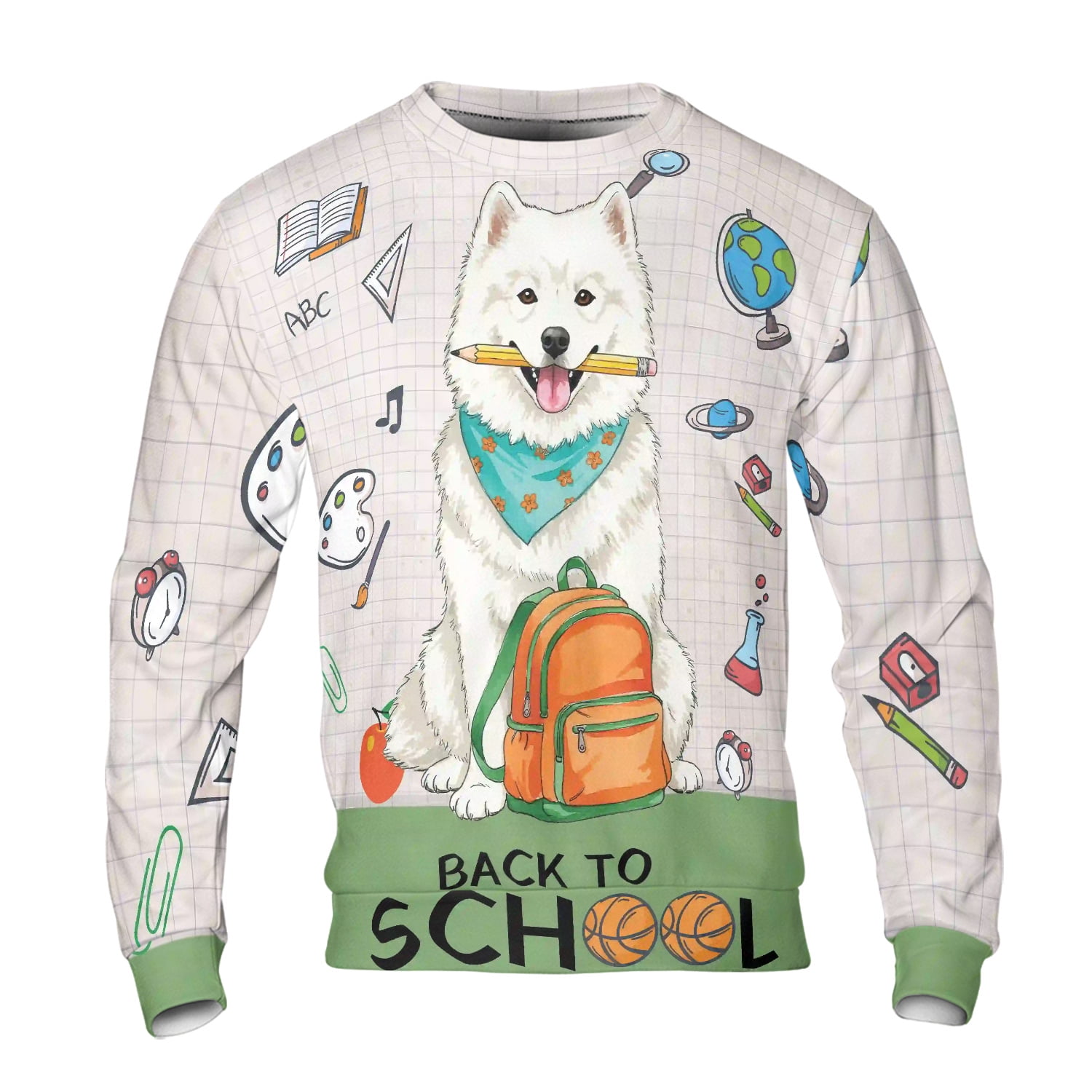 Hardworking Samoyed Ready Back to School New Year Classes All Over ...