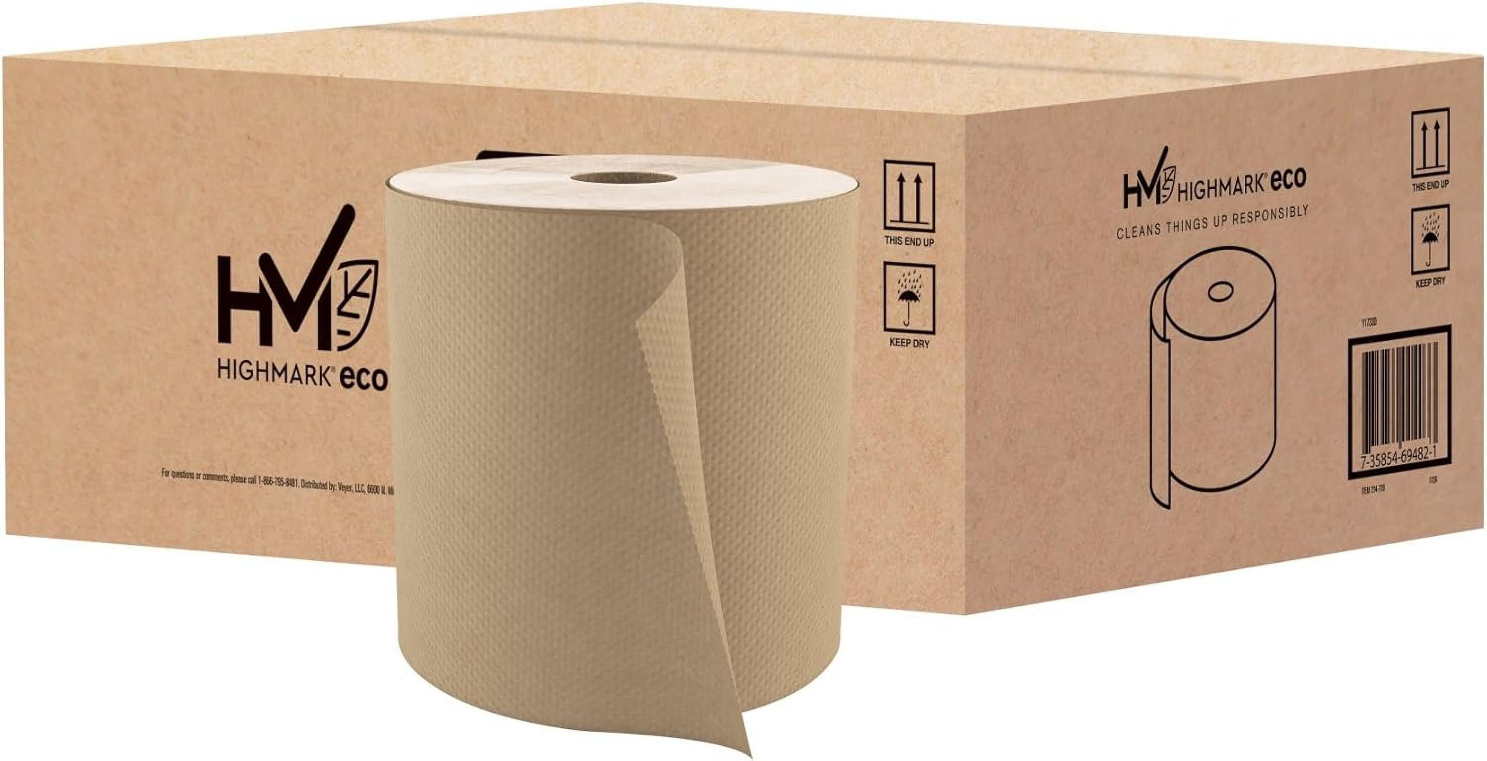 Hardwound Paper Towels, 8" x 800', 100% Recycled, Natural, Case Of 6 ...