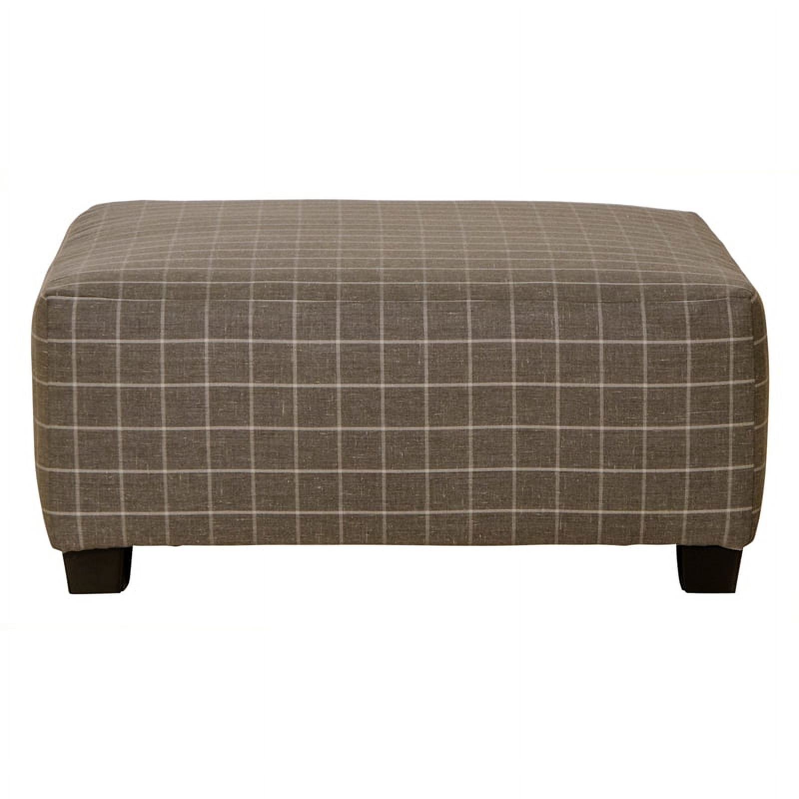 Hardy 41 Inch Square Cocktail Ottoman in Gray Box Pattern Fabric ...