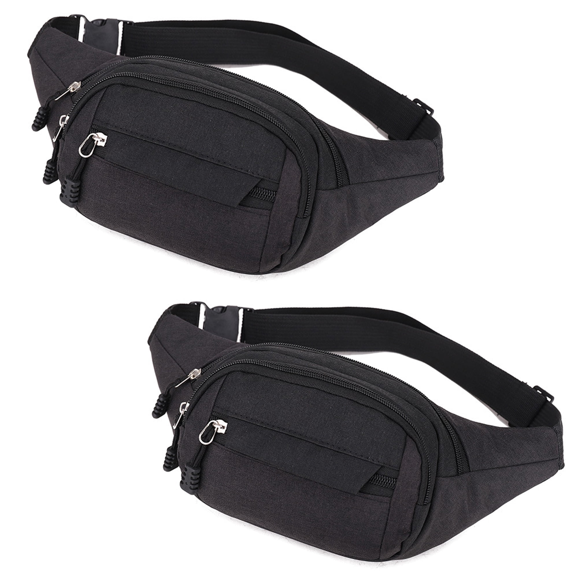 HardyComforts 2 Pack Fanny Packs for Men and Women Waist Bag with 3 ...