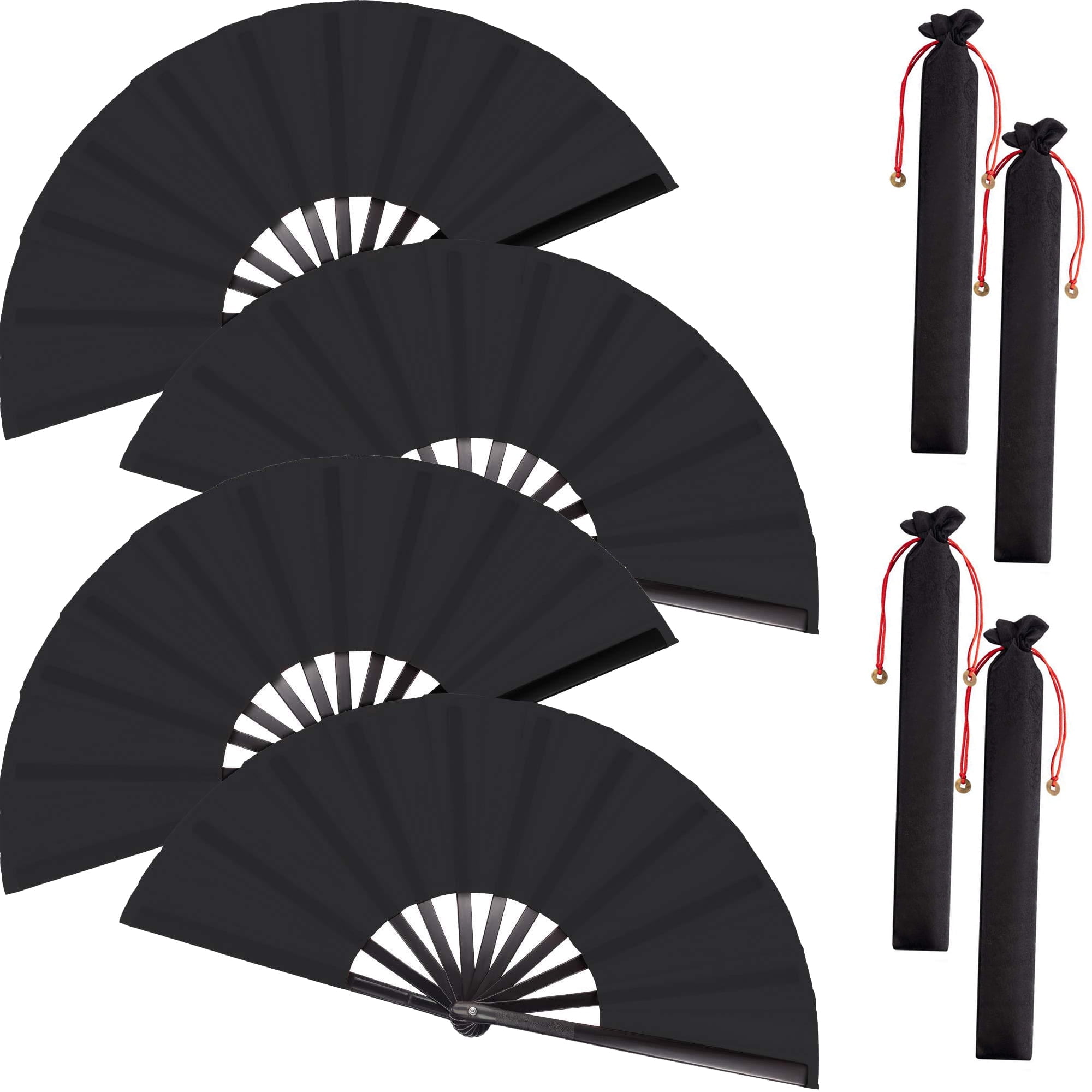 HardyComforts Large Folding Hand Fan Hand Silk Fans Chinese Handheld ...