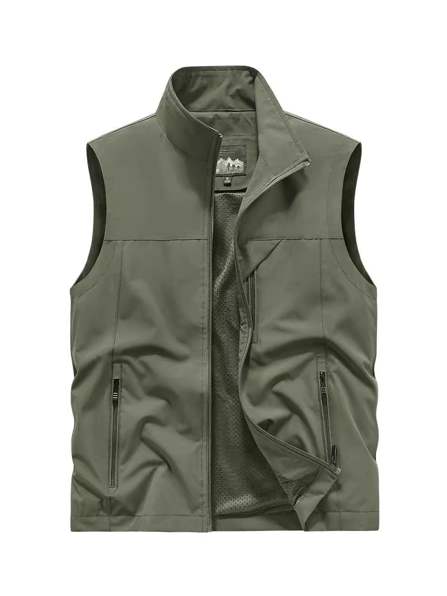 HardyComforts Sleeveless Vests For Men Multiple Pockets Mens Cargo Vest Casual Fishing Vest Golf ...