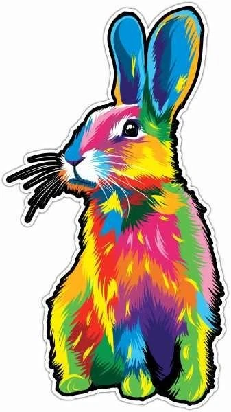 Hare Rabbit Bunny Abstract Easter Car Window Stickerphone Decal Water ...