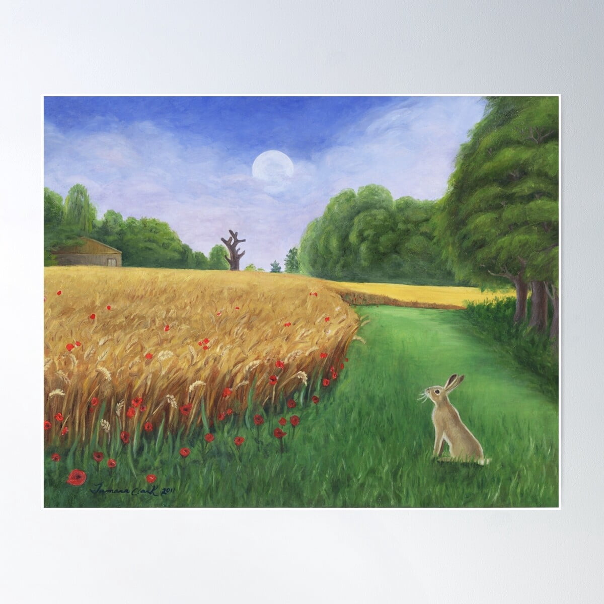 Hare'S Path To The Moon Poster Wall Art, Modern Wall Decor For Living ...