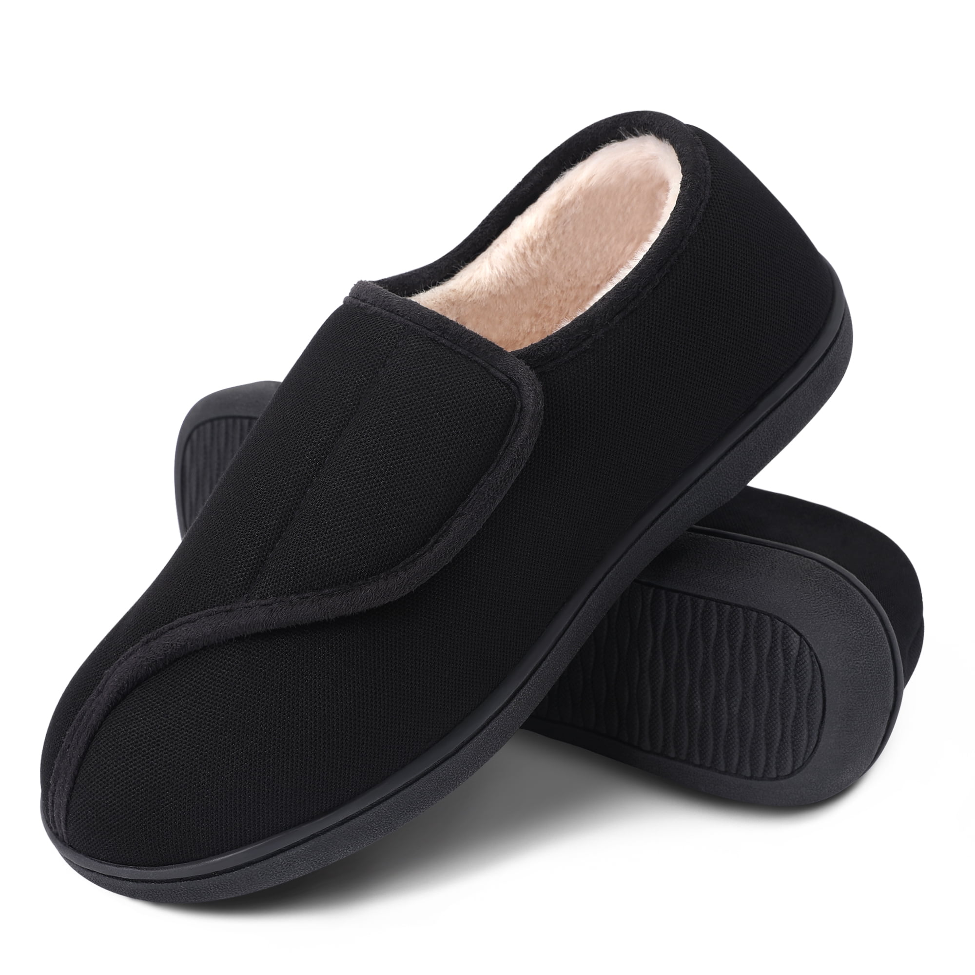 Harebell Womens Diabetic Slippers Memory Foam Adjustable Closure ...