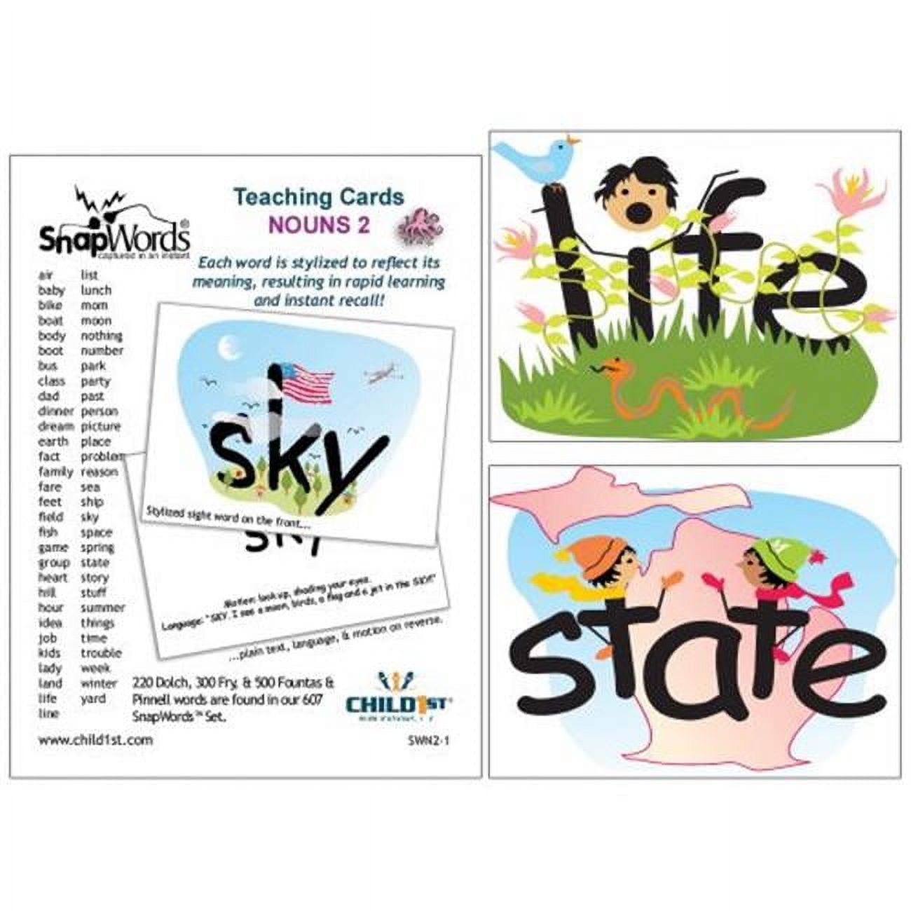 Harebrain HB-SWN21 Snapwords Teaching Cards List N2 - Walmart.com