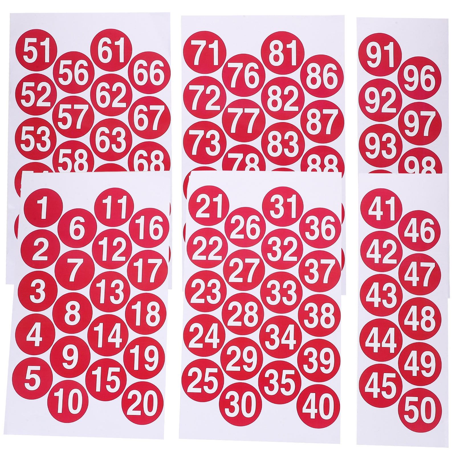 Hareemi 1 Set of Round Number Stickers Self-adhesive Number Stickers ...