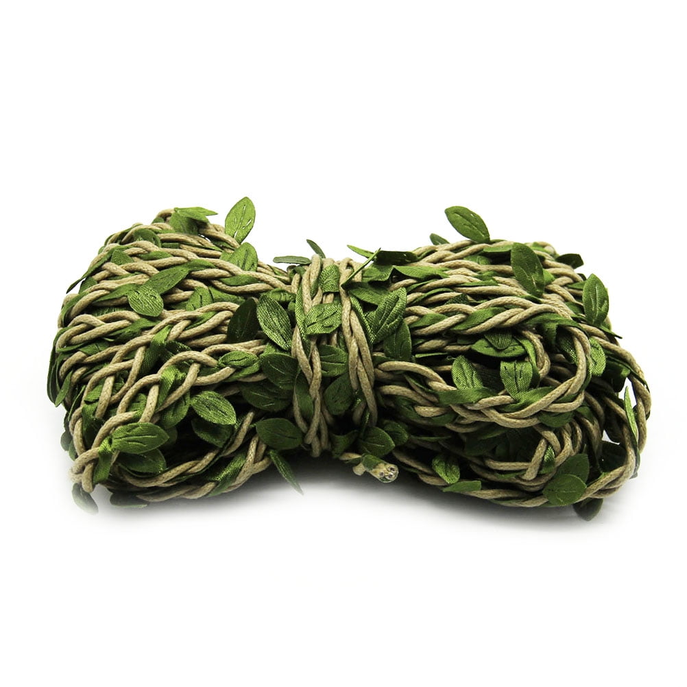 Hareemi 10m Artificial Green Leaves Rattan Cane DIY Garland Accessory ...