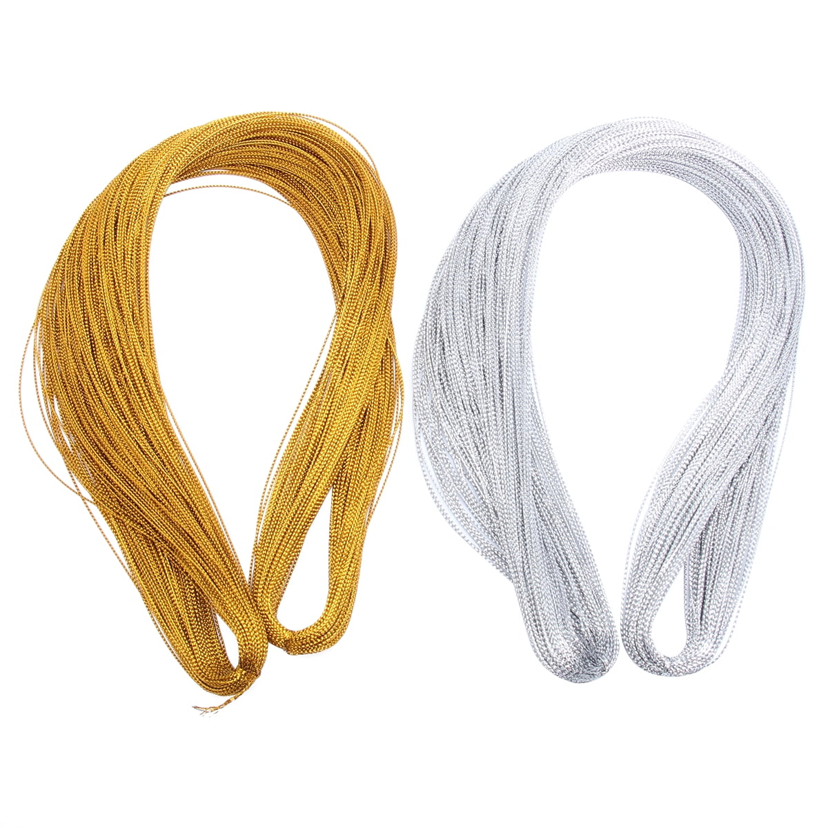 Hareemi 2 Bundles Diy Jewelry Label Tag Feet Metallic Cord Tinsel ...