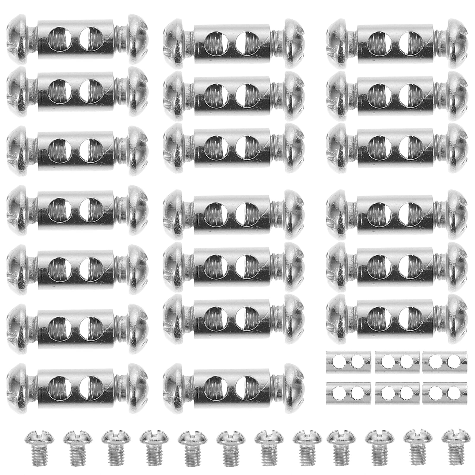 Hareemi 20pcs Wire Rope Cable Clamp Double Hole Wire Clamp Stainless ...