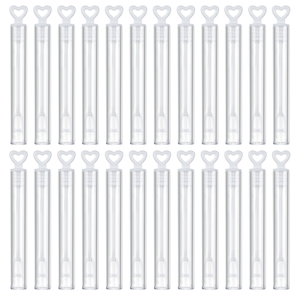 Hareemi 24pcs Heart Bubble Wands Toy Mini Bubble Wands Toys Wedding ...