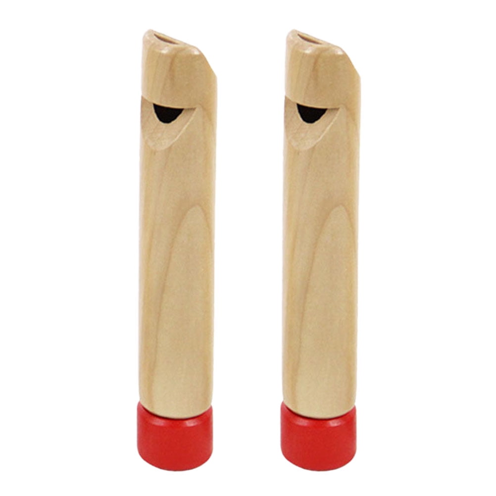 Homoyoyo Party Whistle Toys Round Mouthpiece Wooden Assorted Color 2Set ...