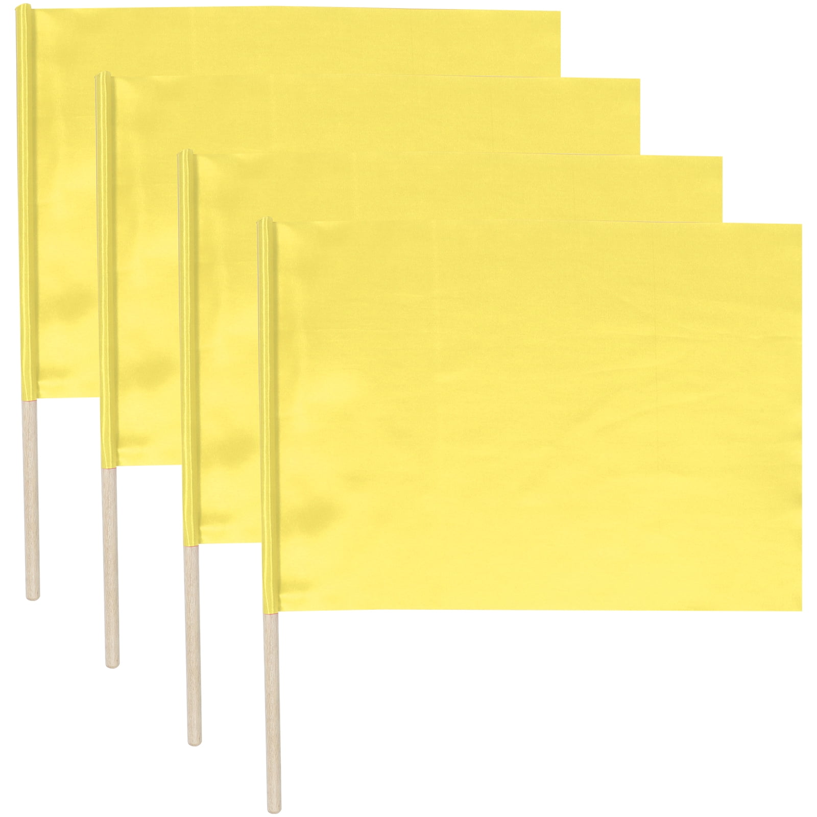 Homoyoyo Yellow Polyester Referee Flags 4 Pack for Outdoor Sports ...