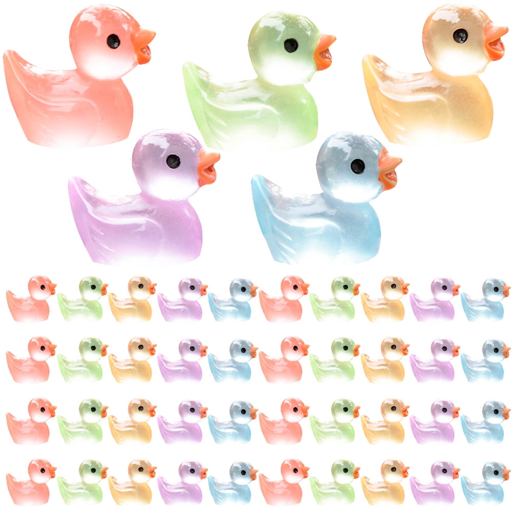 Hareemi 50pcs Mini Resin Duck Miniature Duck Figures Potted Plants ...
