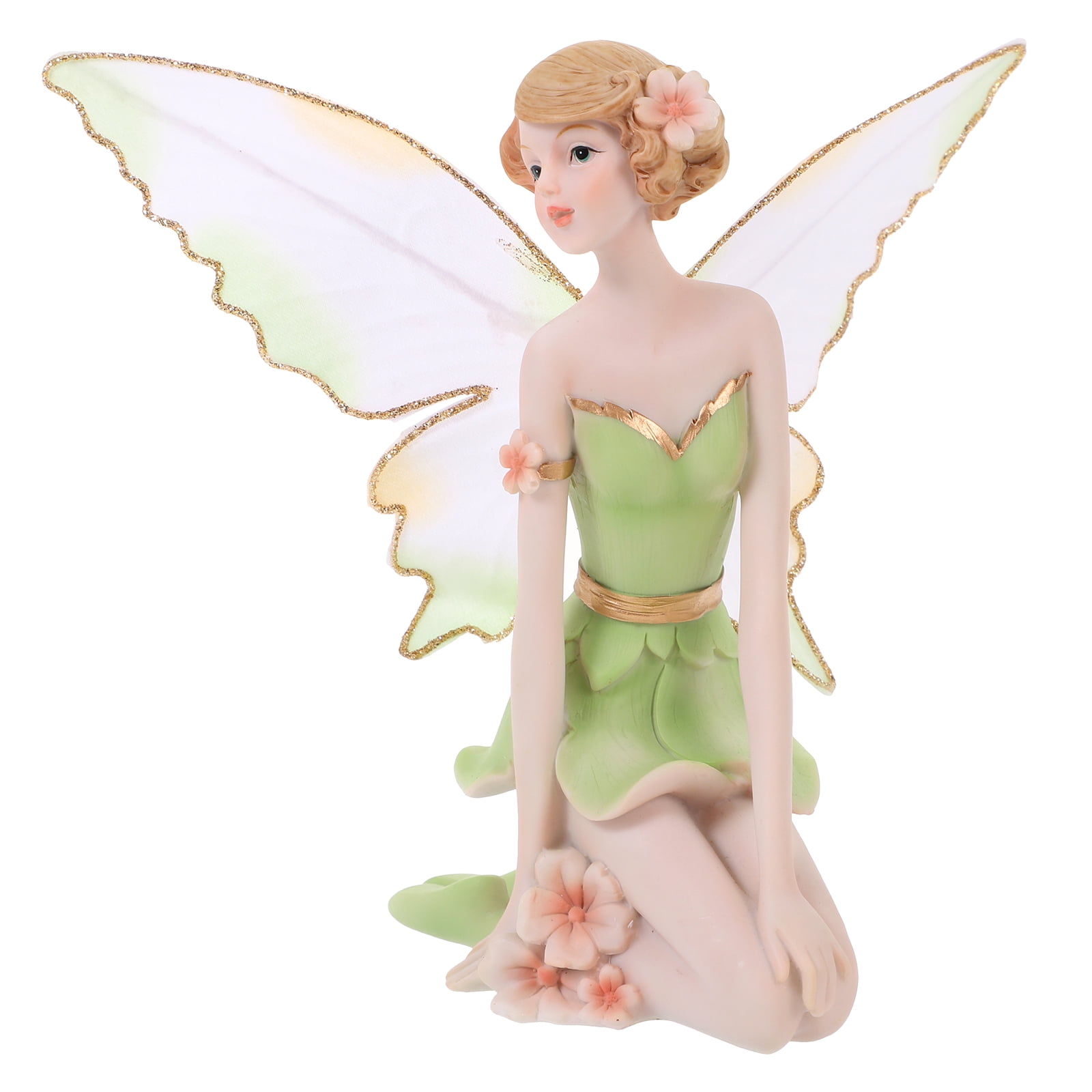 Hareemi Resin Fairy Statue Garden Fairy Figurine Outdoor Yard Home ...