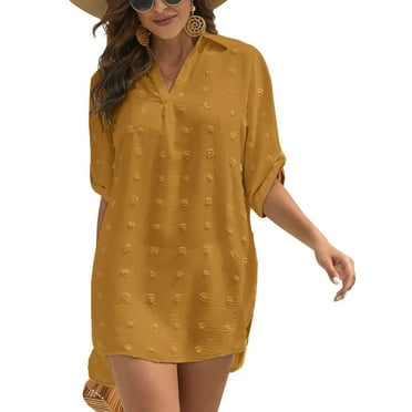 Joau Lightweight Cover Ups Sundress, Summer Casual Tshirt Sleeveless ...