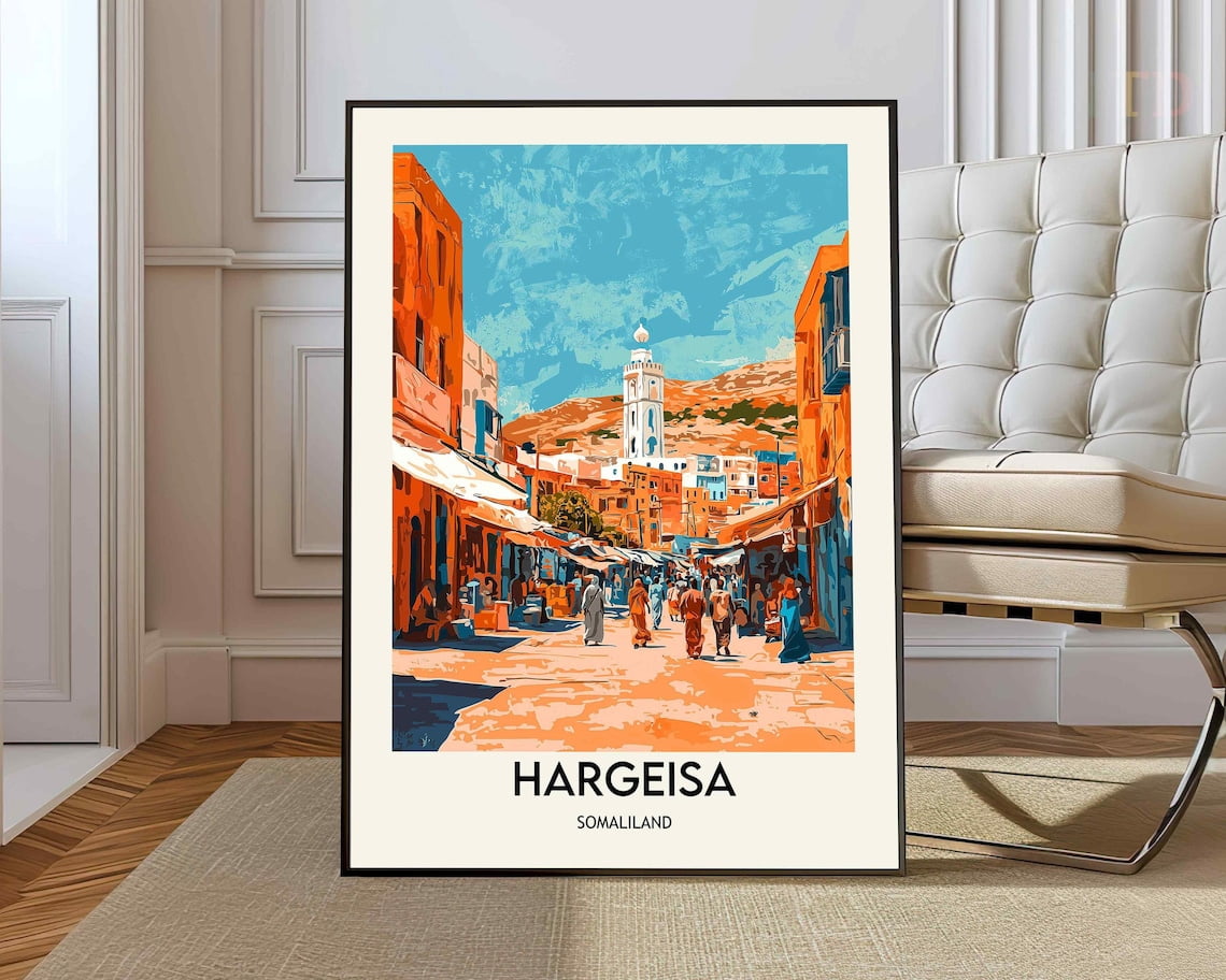Hargeisa Print, Vintage Poster, Hargeisahargeisa Poster, Hargeisa Photo ...