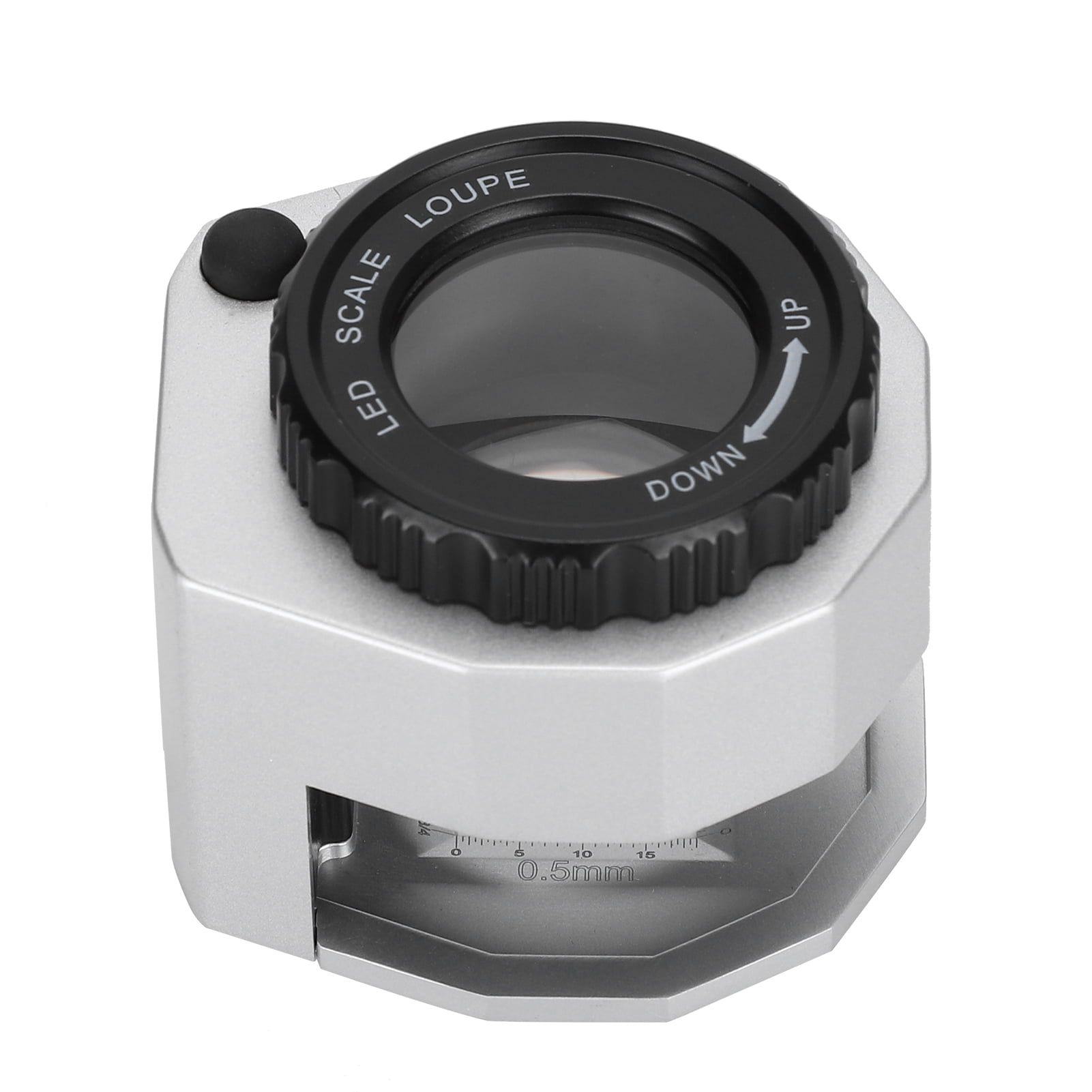 Harhinhe 30X Metal Magnifying Glass LED UV Light Magnifier with Scale ...