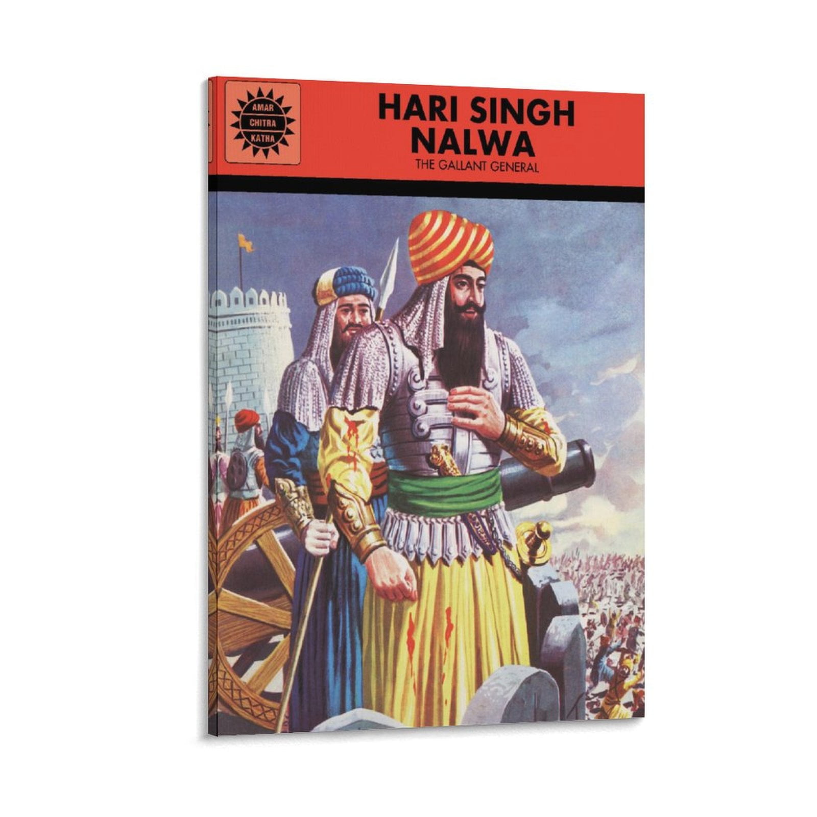 Hari Singh Nalwa (Amar Chitra Katha) Artworks Canvas Poster Room ...