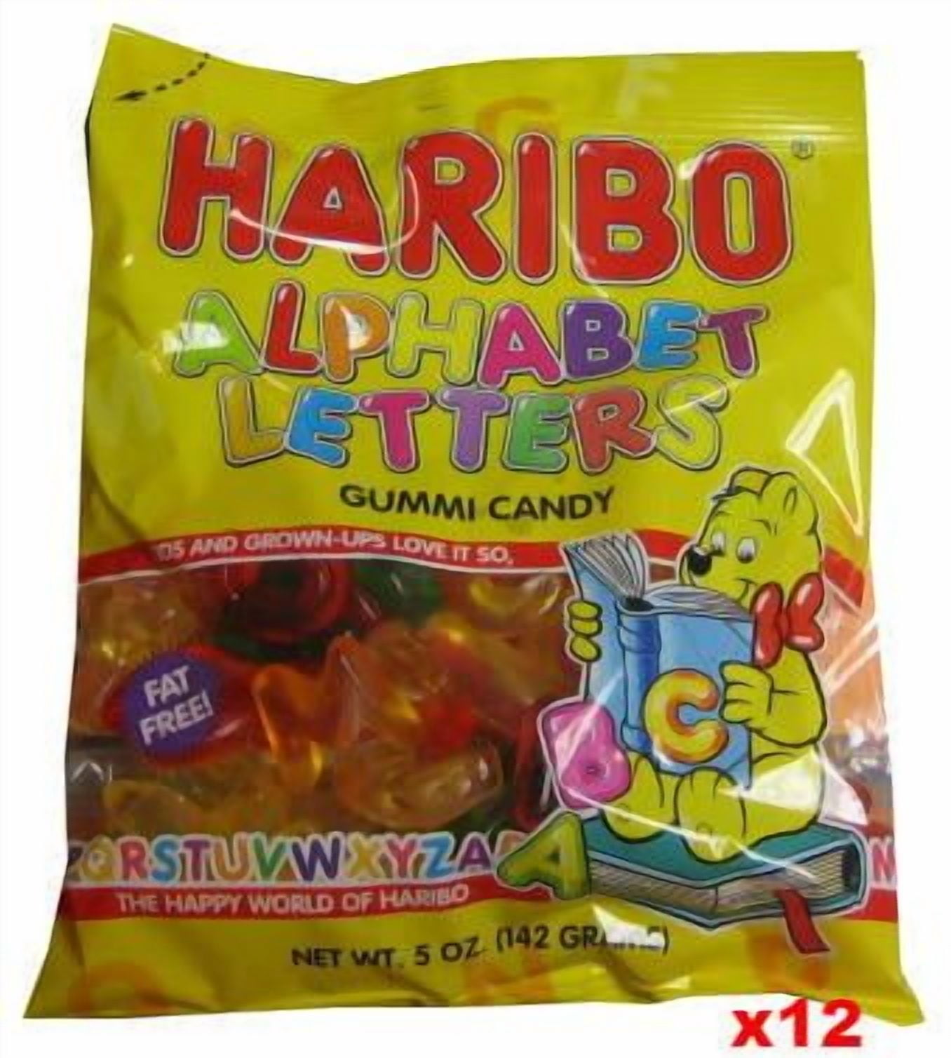 Haribo Alphabet Letters Gummi Candy, CASE (12 x 5oz Bags) - Walmart.com