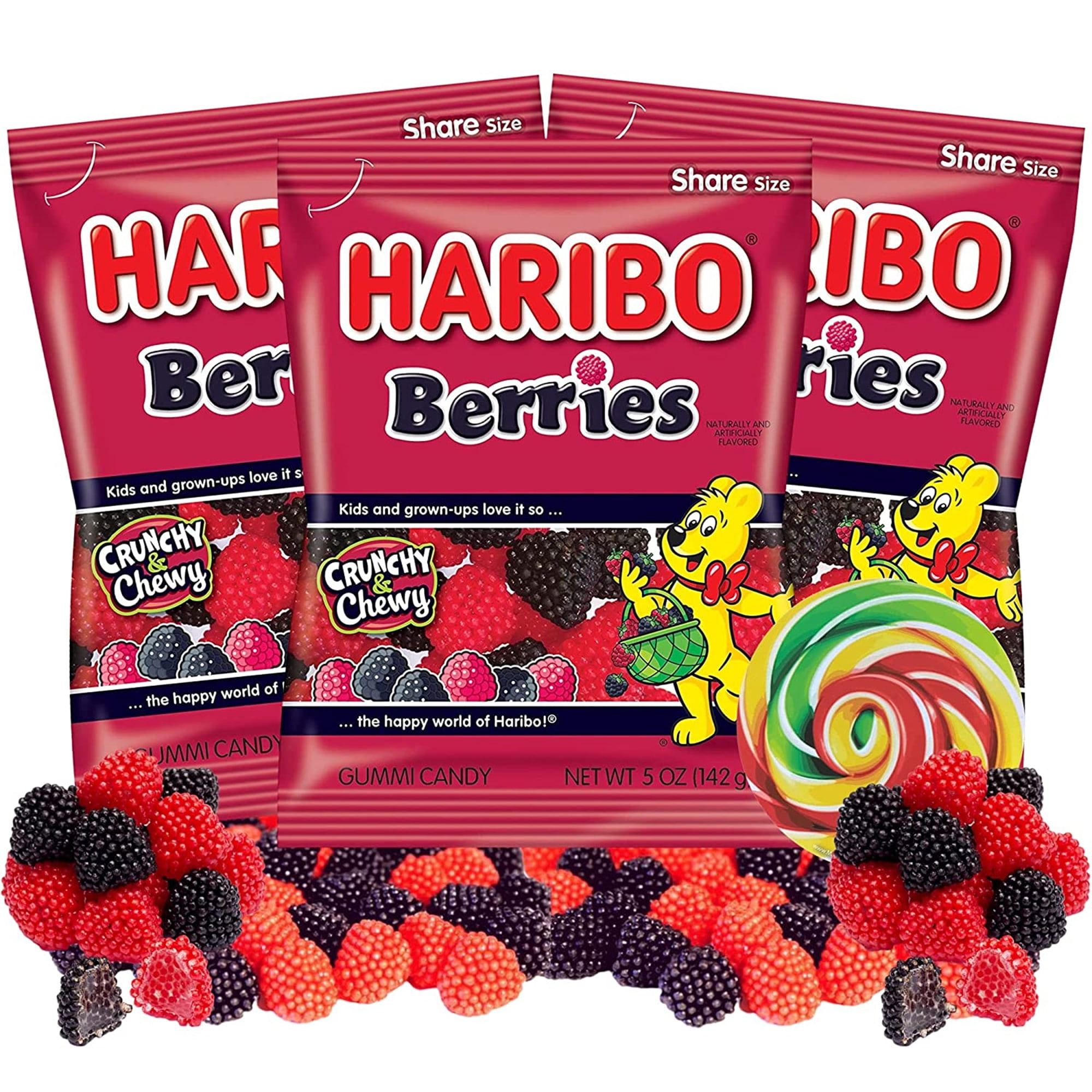 Haribo Berries, Fruity Summer Candy Bowl Fillers, Raspberry, Blackberry ...