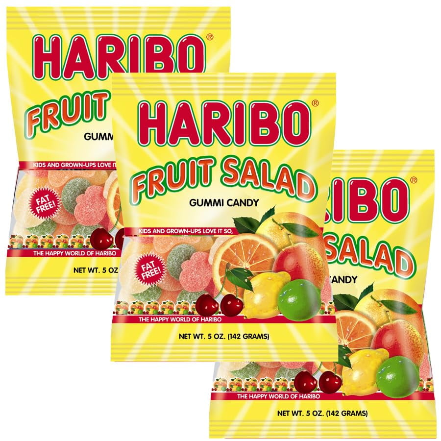 Haribo Fruit Salad Gummies, 5oz Gummy Bag (3 Pack) - Walmart.com