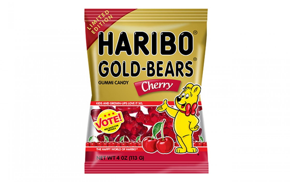 Haribo Gold-Bears Cherry Gummy Candy, 4 oz, Pack of 12 - Walmart.com