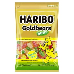 HARIBO Sour Bats Halloween Edition Gummies Bat Shaped Sour Gummy Candy ...