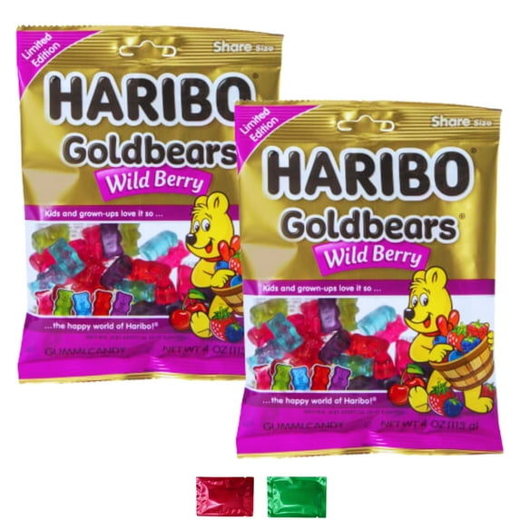 Haribo Goldbears Wild Berry Gummy Candy, Berries Gummi Treat for Snacks ...