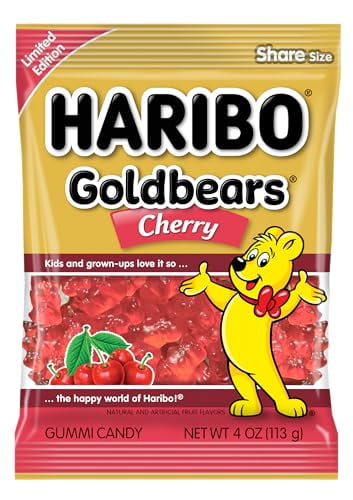 Haribo Gummi Candy | Goldbears Single Flavor Limited Edition | Cherry ...