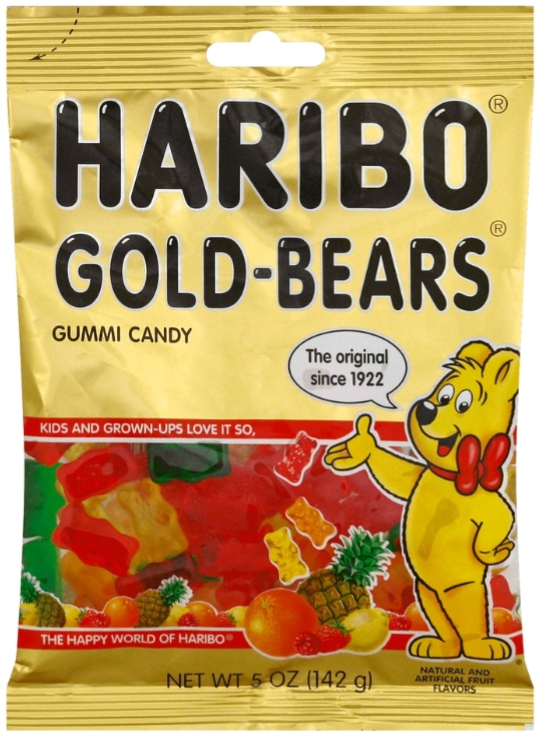 Haribo Gummi Candy, Gummi Bears, Original Assortment, 5oz Bag (Pack of ...