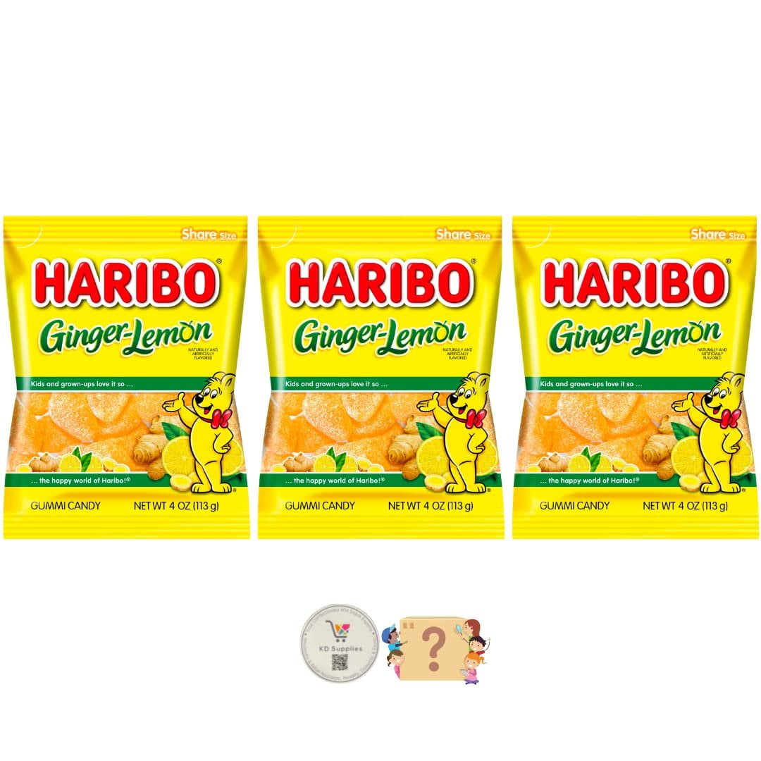 Haribo Gummi Candy - Soft & Chewy Delicious Gummies, Pack of 3 5 oz ...