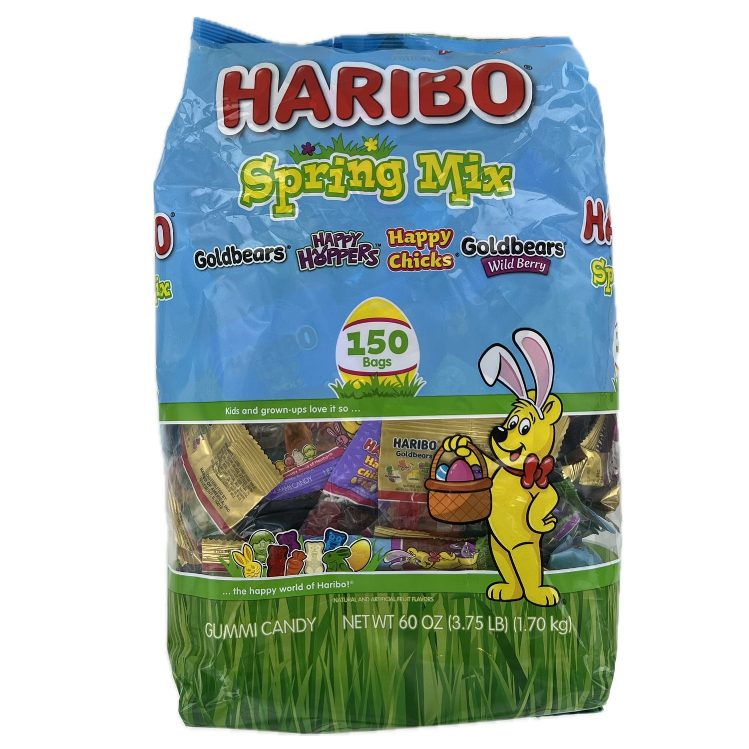 Haribo Gummi Candy Spring Mix, 150 Bags (60 Ounce) - Walmart.com