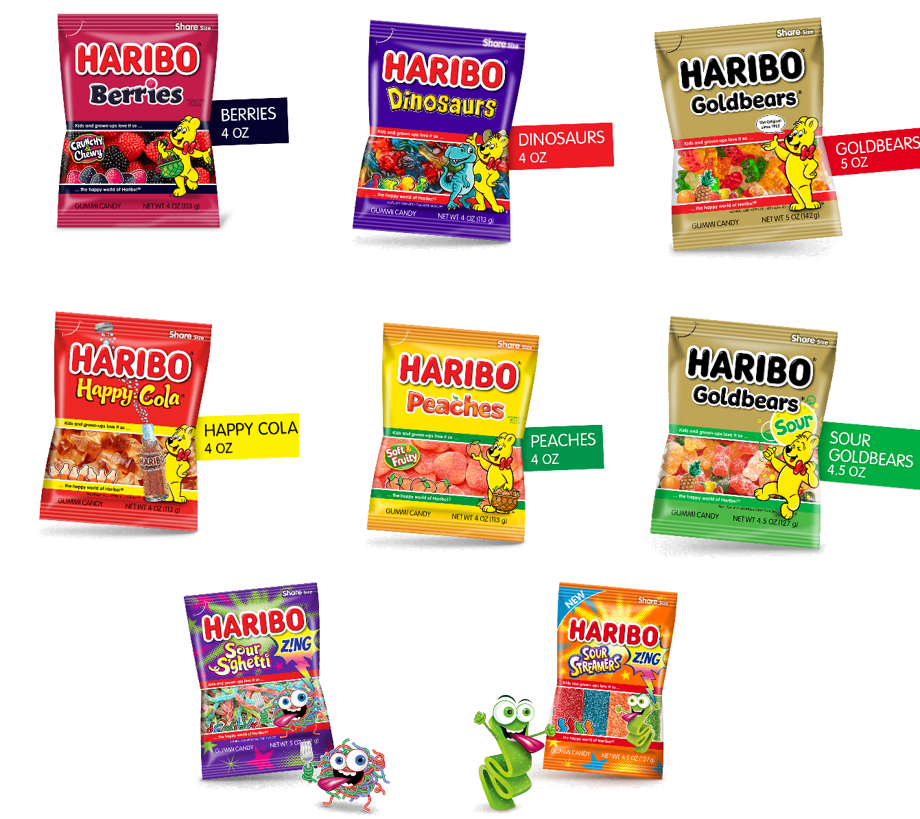 Haribo Gummies Combo Pack Assortment of 8 Flavors - Walmart.com