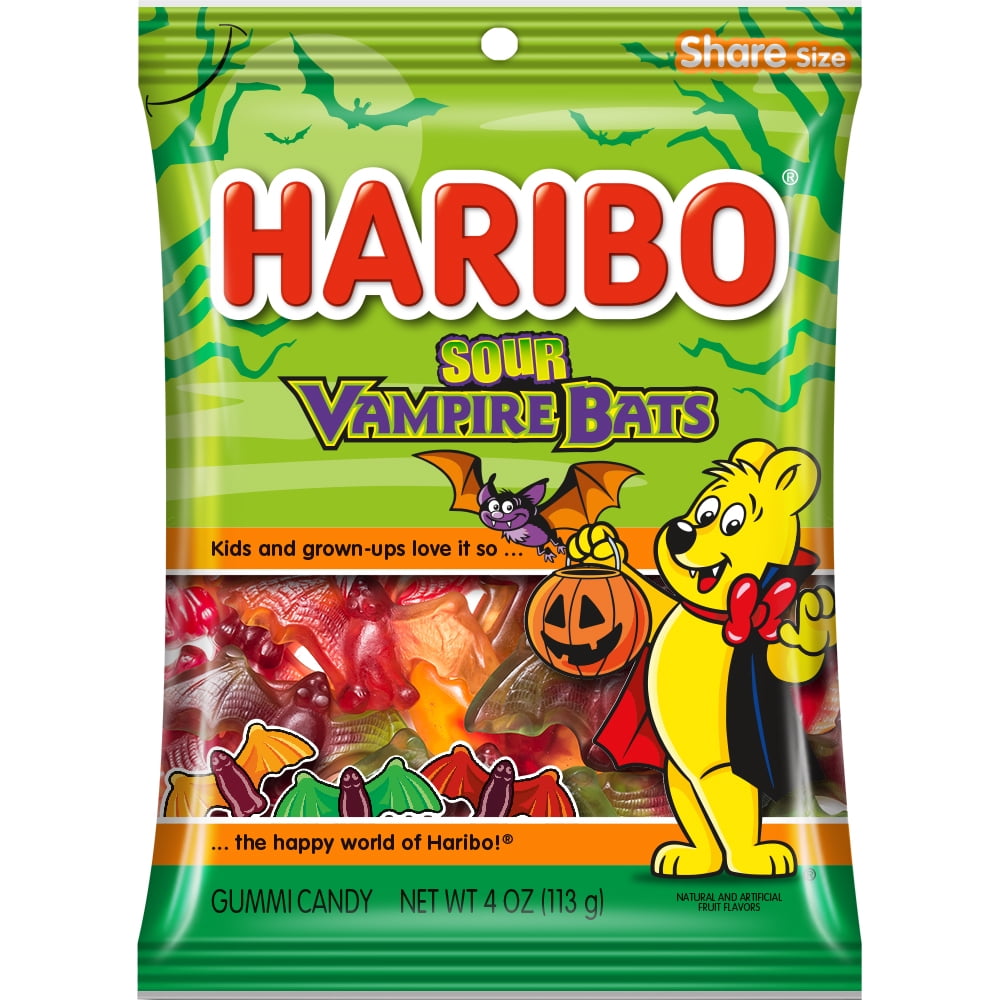 Haribo Gummy Sour Vampire Bats 4oz - Walmart.com