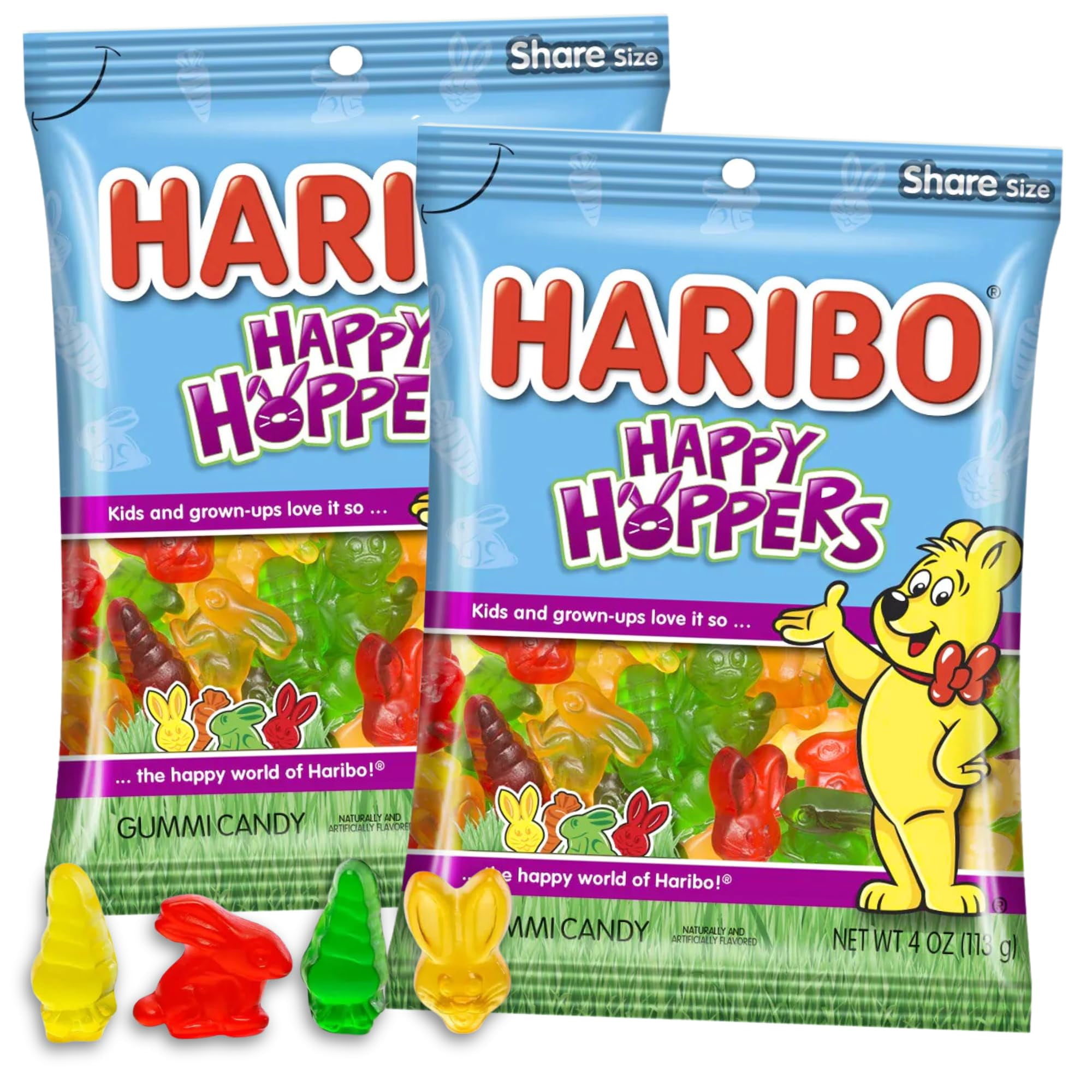 Haribo Happy Hoppers Gummi SAF21 Candy 4 oz (2 Pack) - Walmart.com